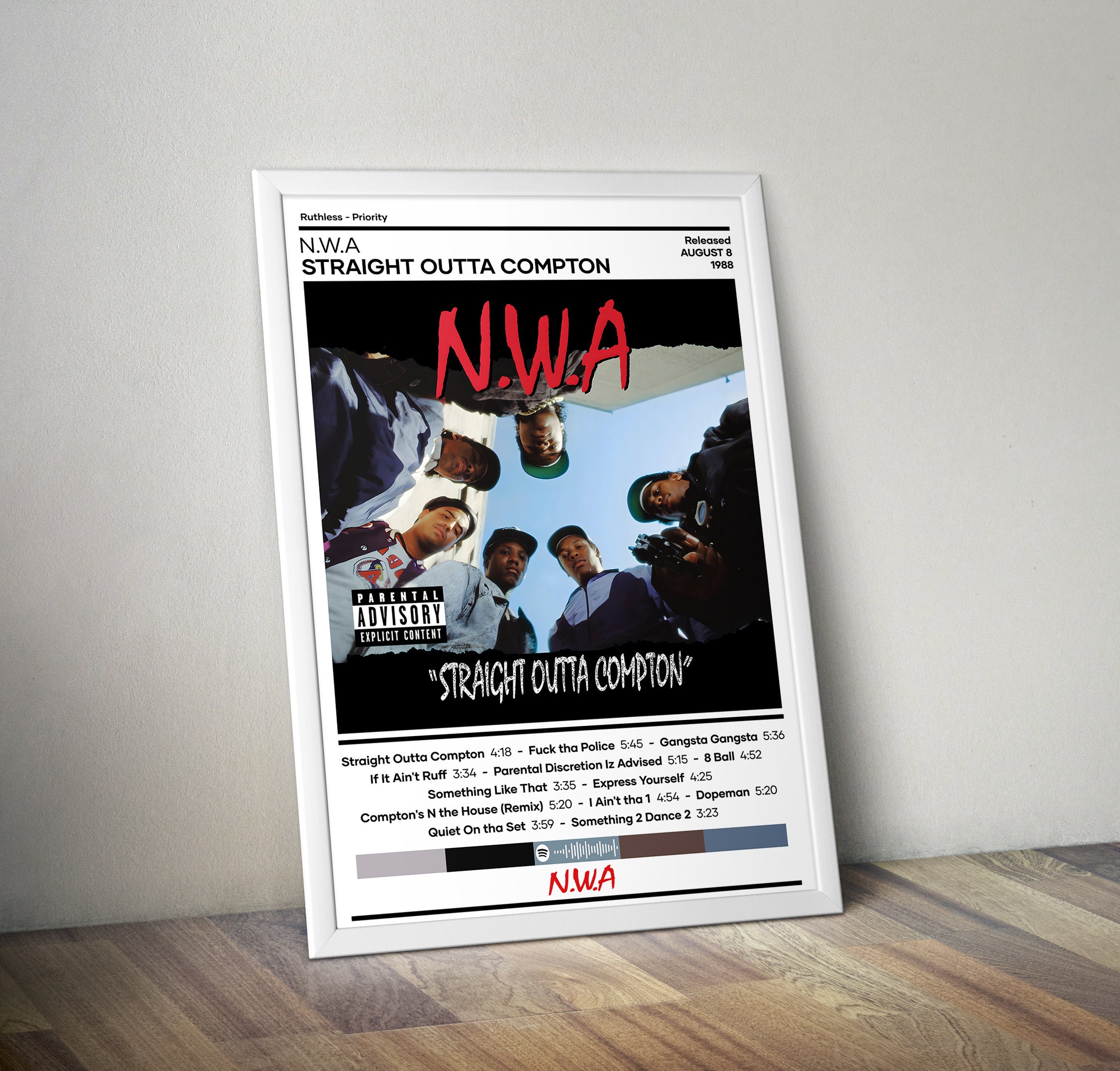 N.W.A Poster | Straight Outta Compton Poster | Music Poster | Album ...