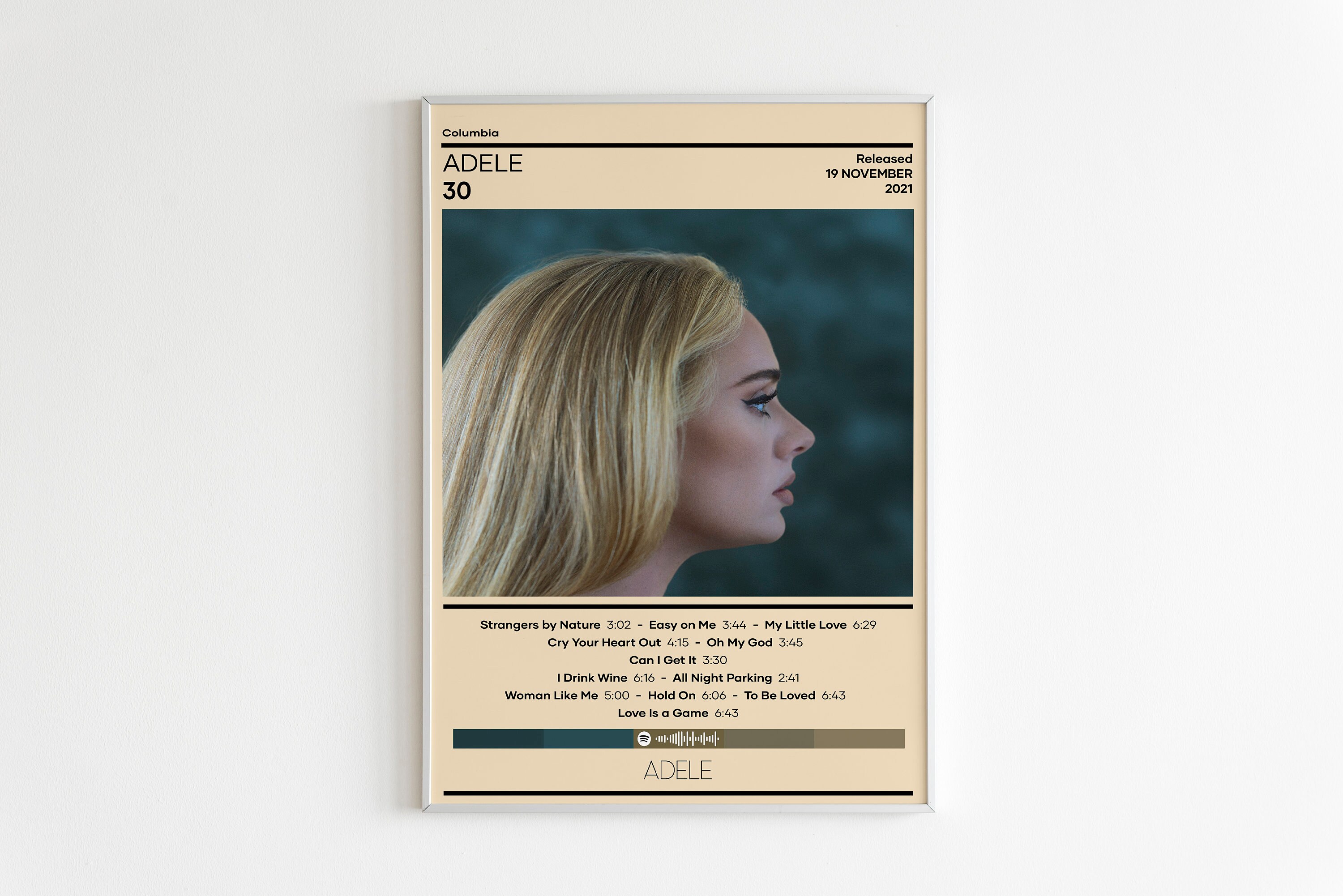 Adele Poster | 30 Poster | Music Poster | Album Cover Poster