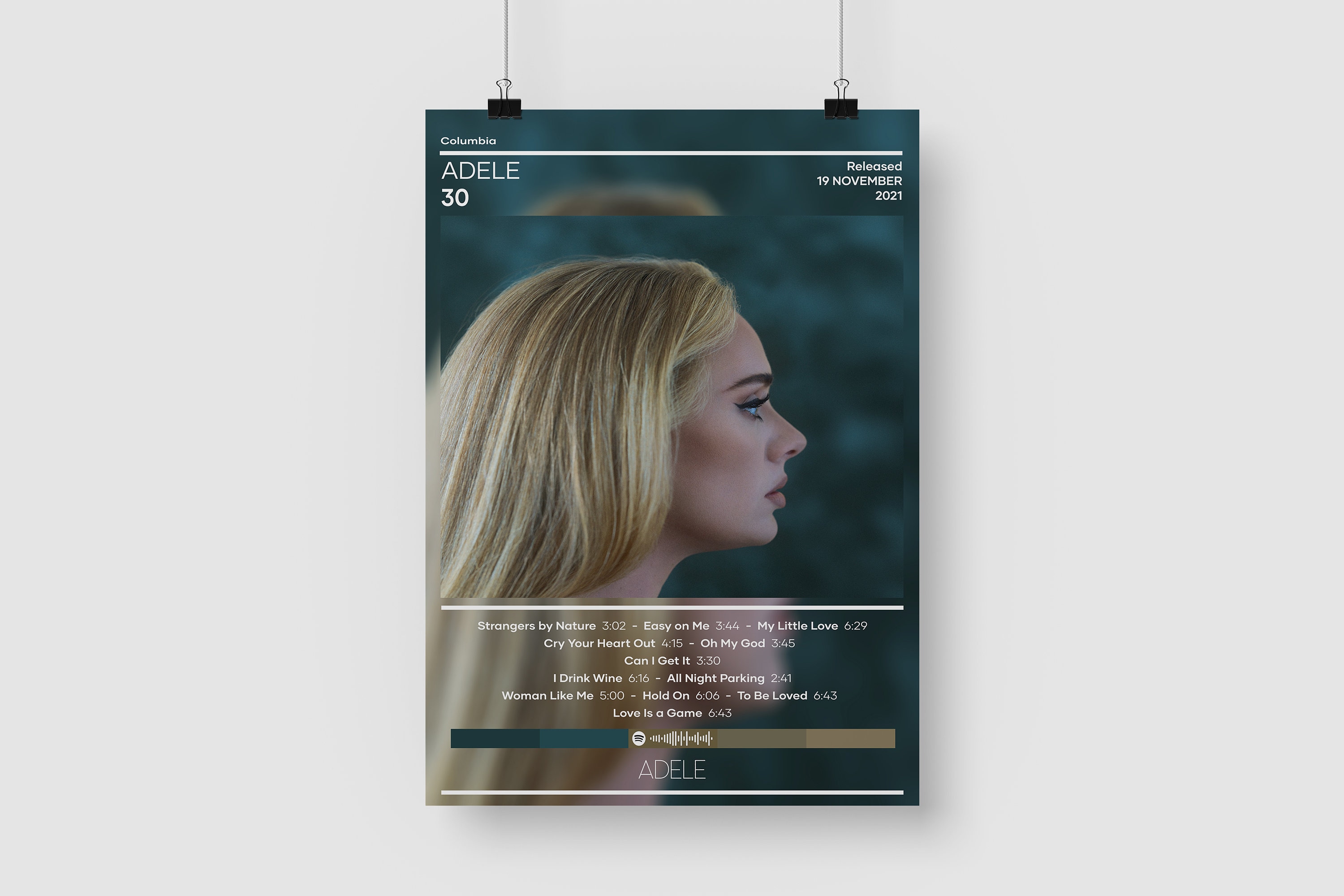 Adele Poster | 30 Poster | Music Poster | Album Cover Poster