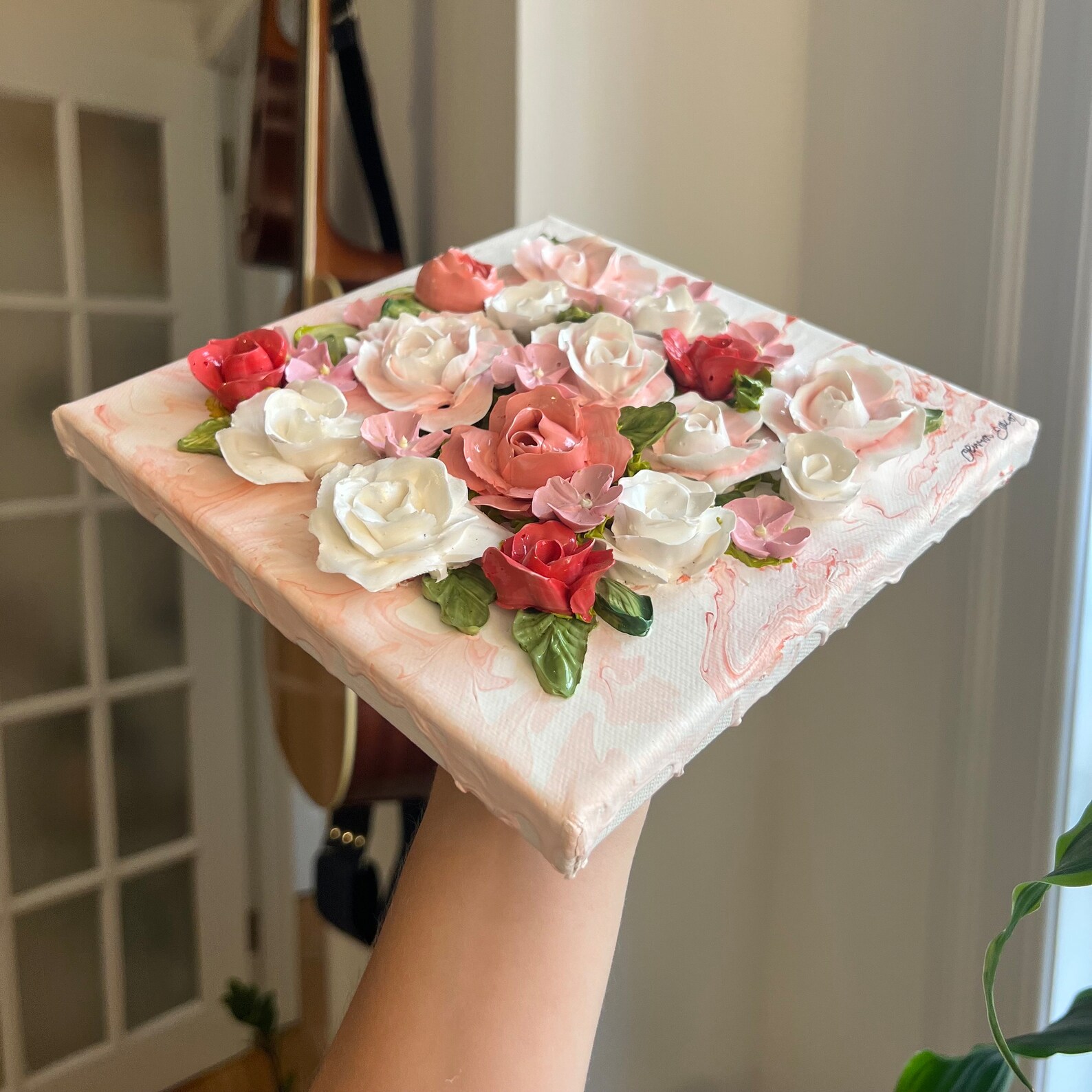 A Love Like This - Medium 8×8" - Tie Dye Drip Marbled 3D Acrylic Flower ...