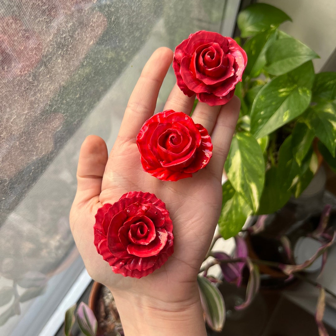 Red Rose Flower Fridge Magnets - Red Series - Mini 2" - Gifts for Her ...