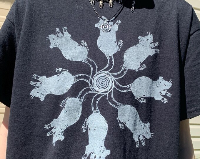 Hand-printed Rat King Tshirt - Etsy