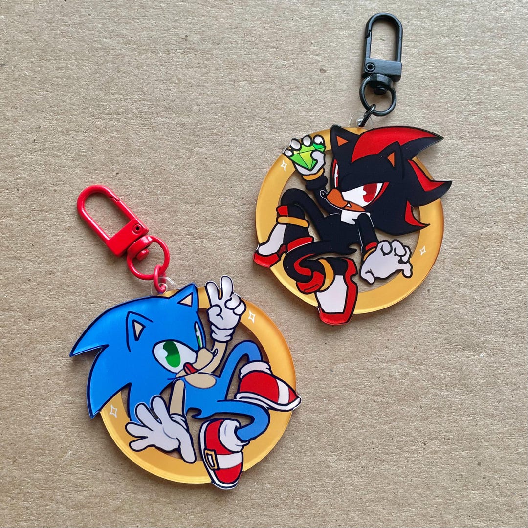 Sonic & Shadow Acrylic Keychains! - Etsy