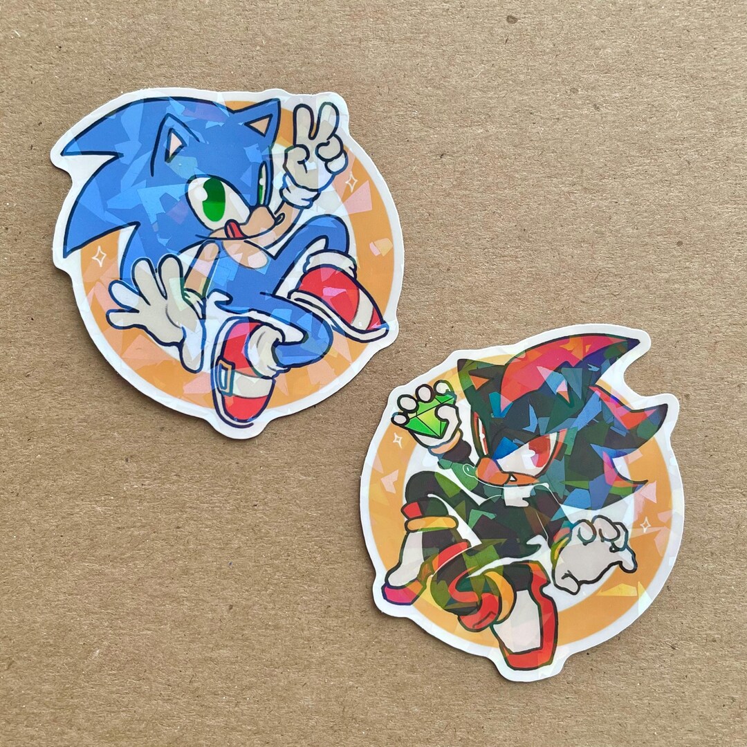 Sonic & Shadow Holographic Stickers! - Etsy