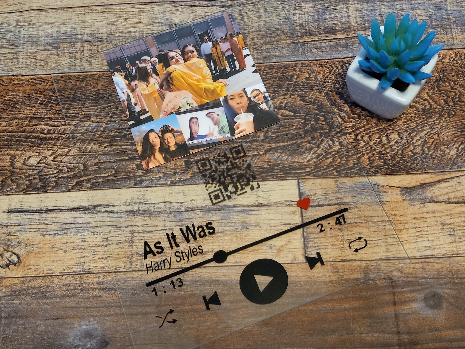 Music QR Code Frame Music Album Cover Fathers Day Gift Daughter Hanging ...