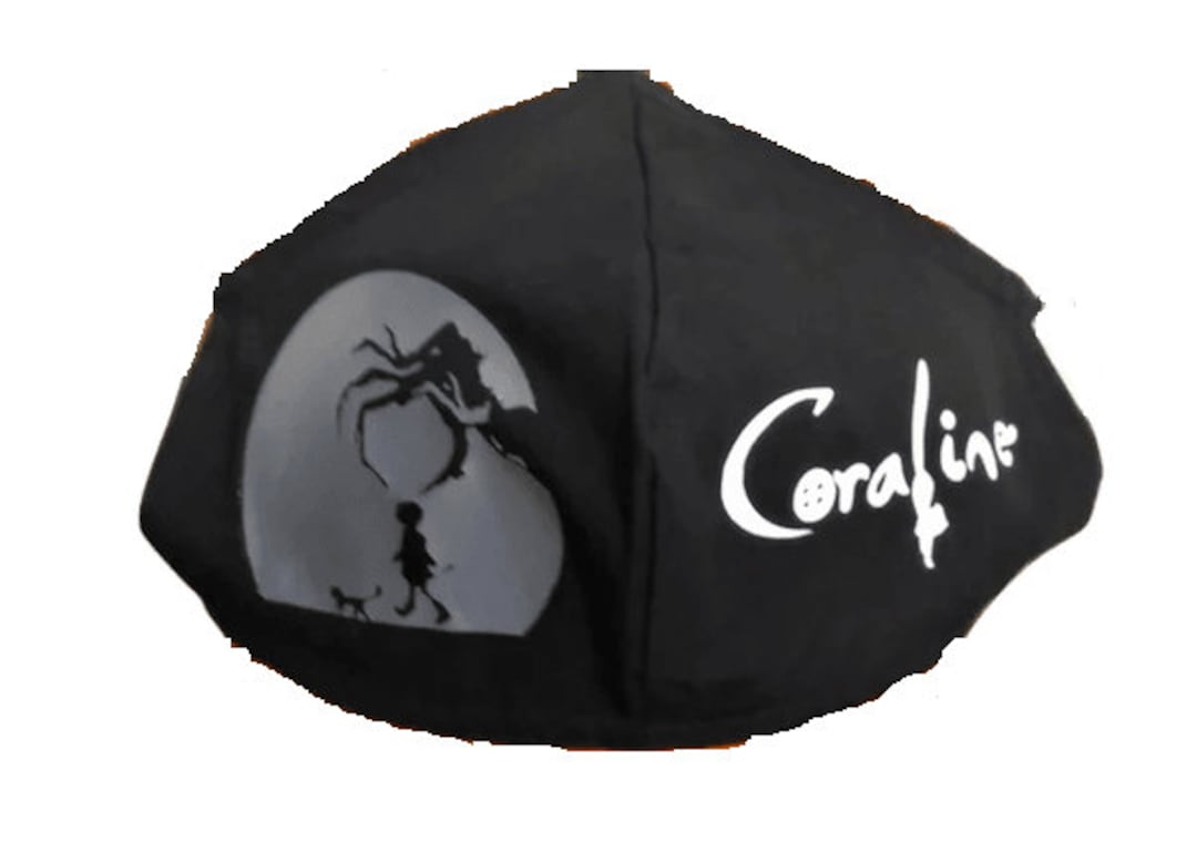 Coraline Fabric Face Mask Multiple Colors Silver Moon Design - Etsy