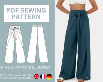 Wrap Around Pants Pattern - Etsy