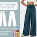 Pants Sewing Pattern PDF, Easy Sewing Pattern for Women's Linen Pants ...