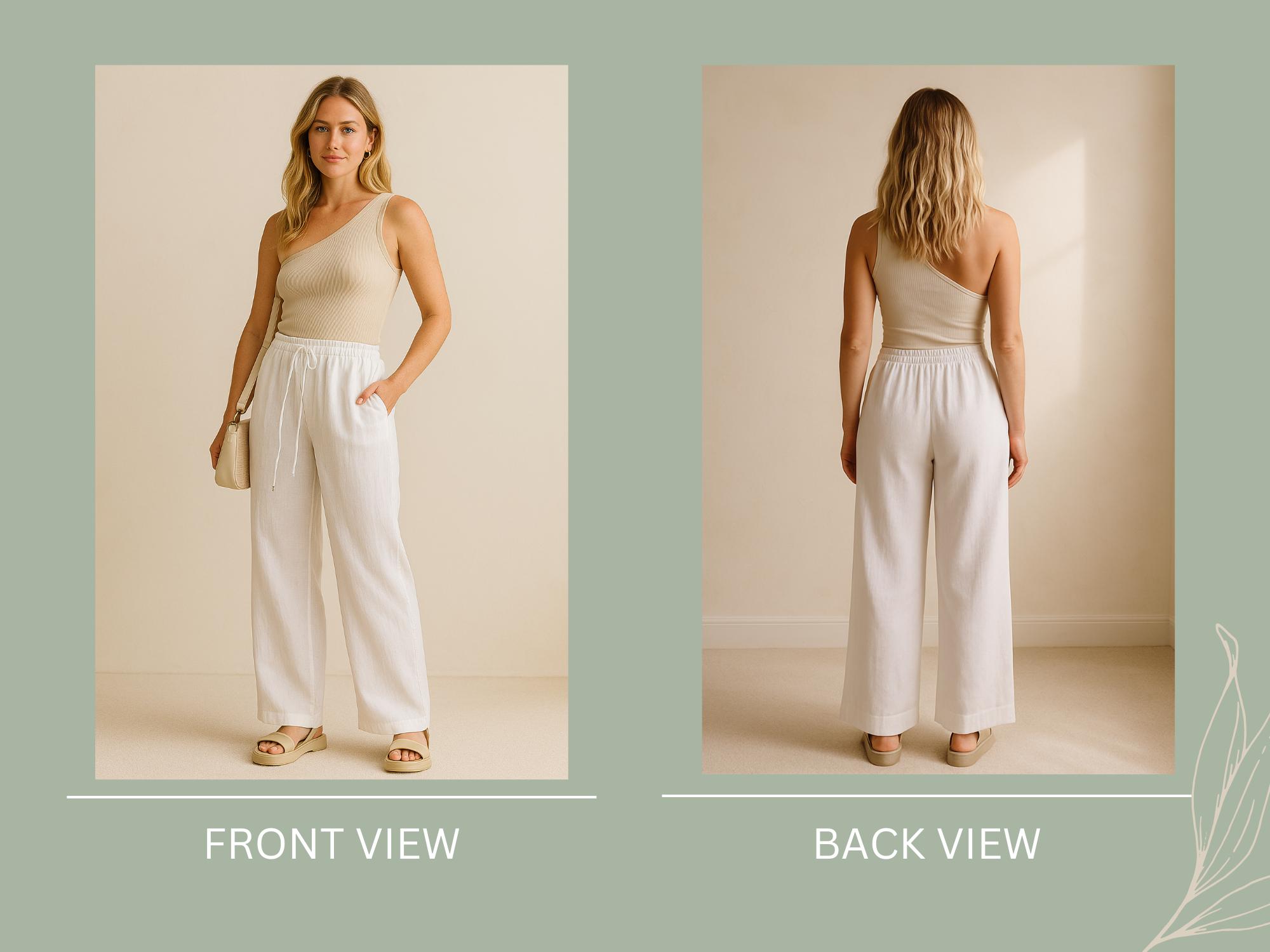 Pants Sewing Pattern PDF, Easy Sewing Pattern for Women's Linen Pants ...