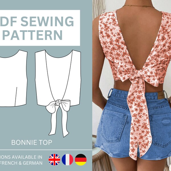 Tie Back Top Pattern - Etsy