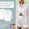 Pants Sewing Pattern PDF, Easy Sewing Pattern for Women's Linen Pants ...