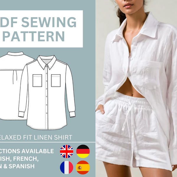 Womens Shirt Pattern - Etsy