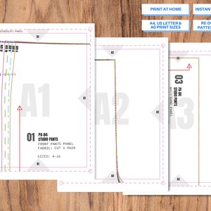 Pants Sewing Pattern PDF, Easy Sewing Pattern for Women's Linen Pants ...
