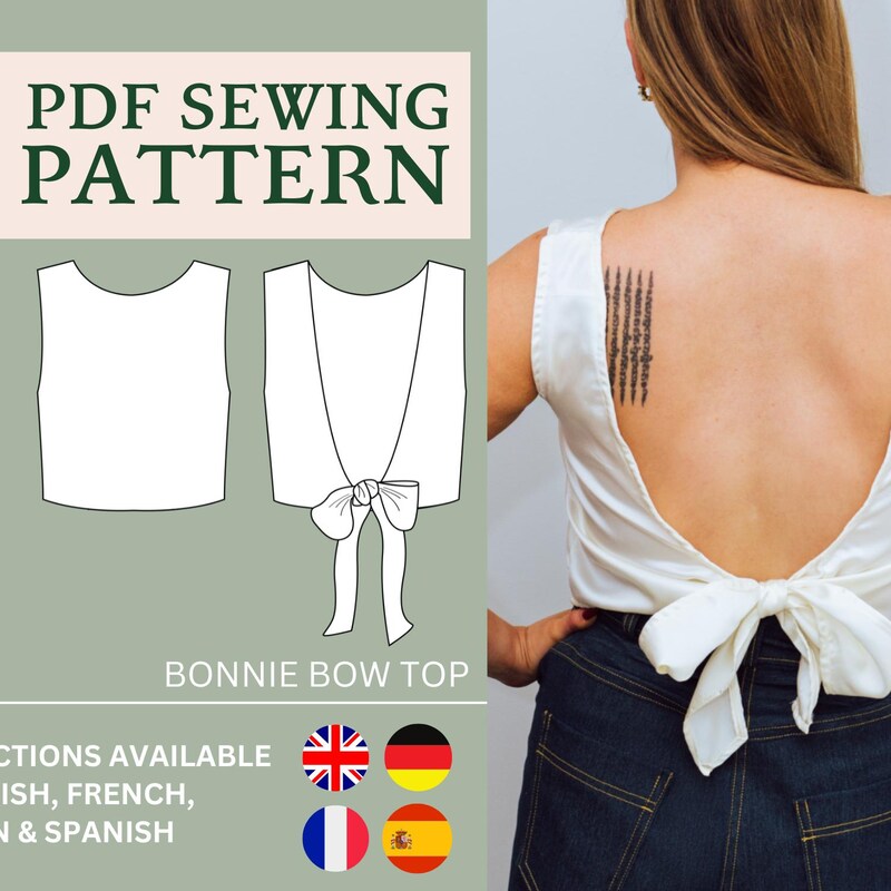 Tie Back Top Pattern - Etsy
