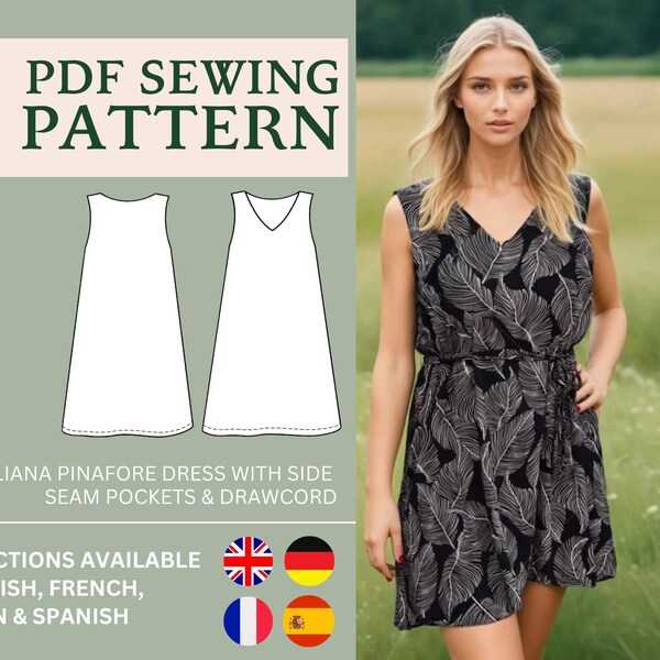 V Neck Dress Pattern - Etsy