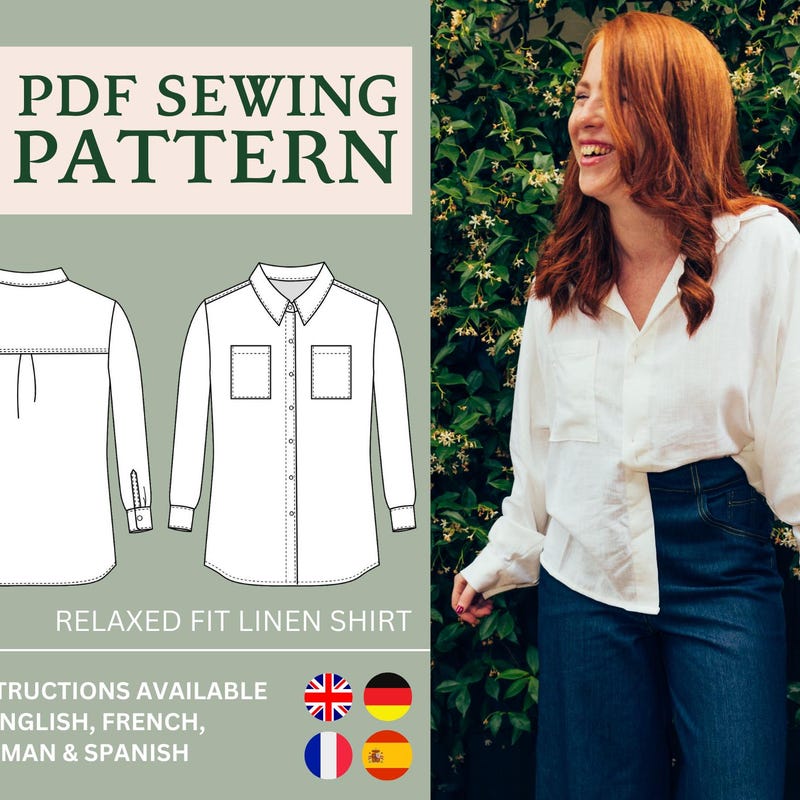 Womens Shirt Pattern - Etsy