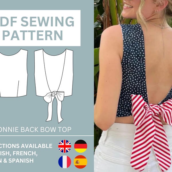 Tie Back Top Pattern - Etsy