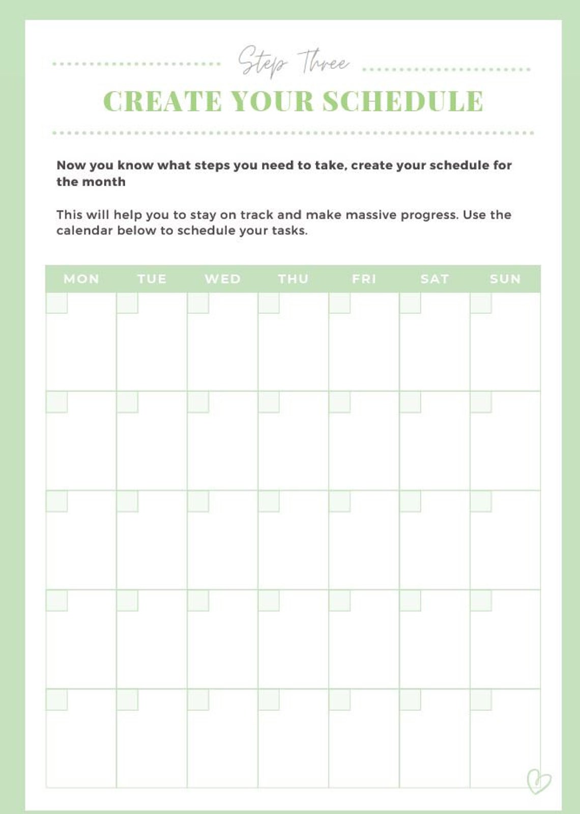 30 Day Planner Printable, Achievement Planner, Setting Goals, Making a ...