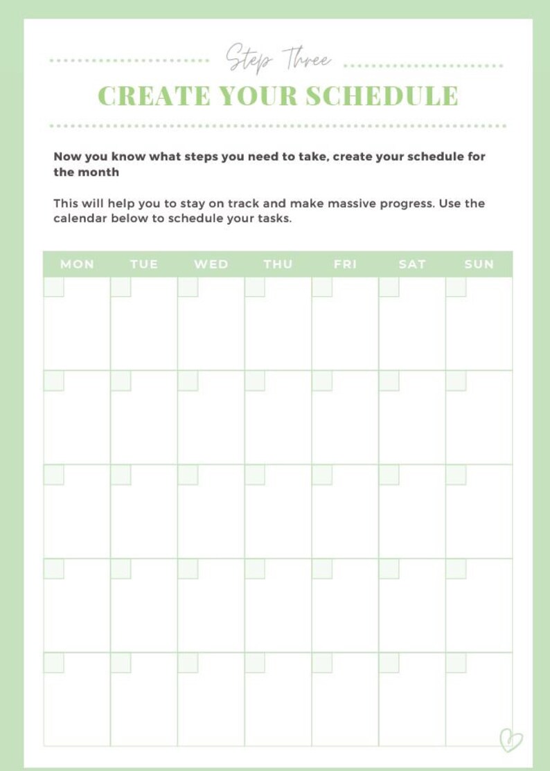 30 Day Planner Printable, Achievement Planner, Setting Goals, Making a ...