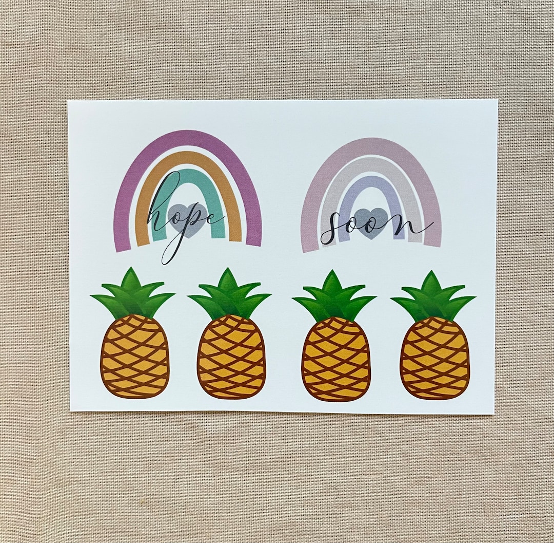 Pineapples and Rainbows Mini Tattoo Sheet (set of 6), Lucky Charm, IVF ...