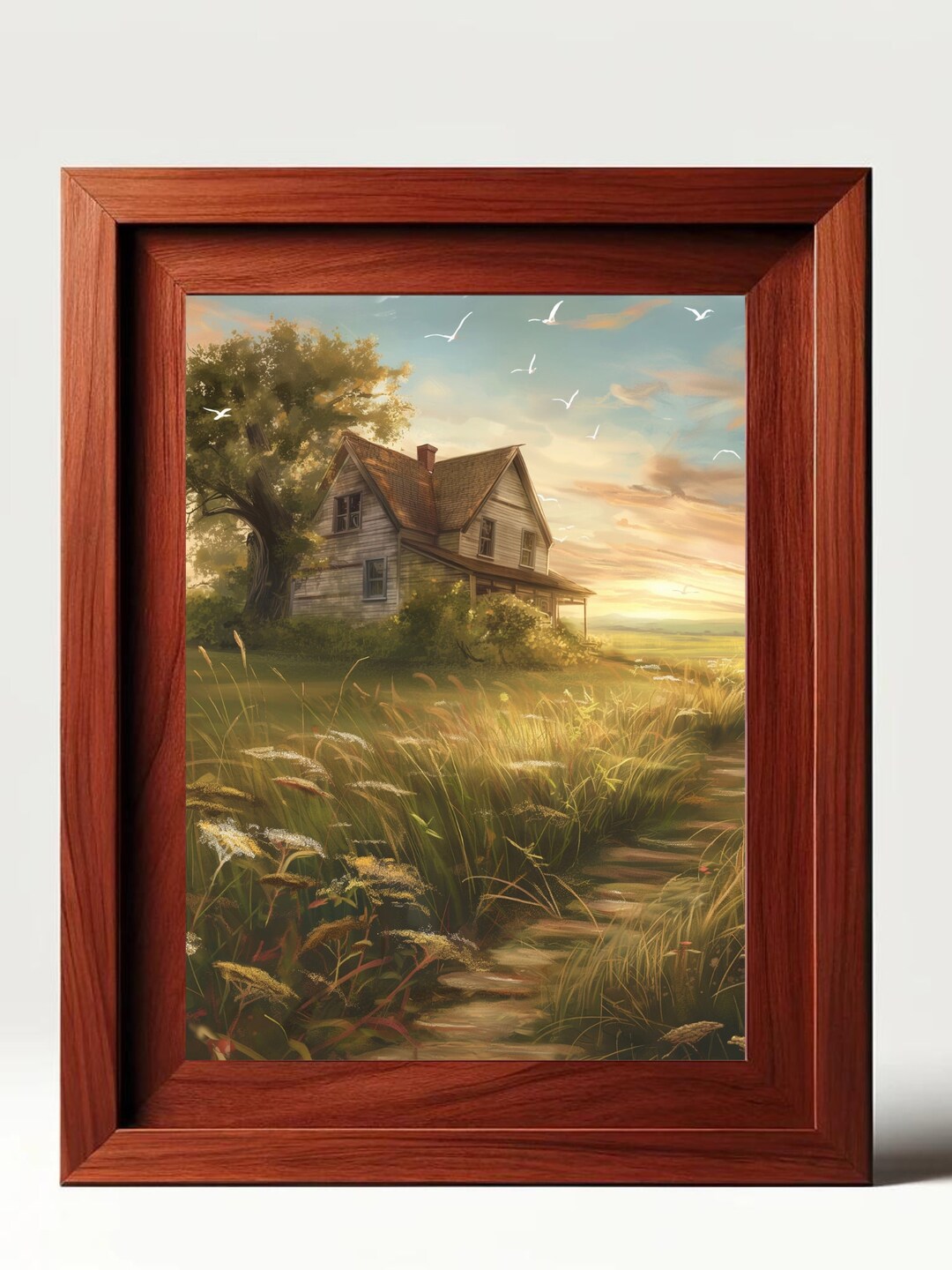 The Willow's Embrace Wall Art Impressionist Art Oil Painting Mood Wall ...