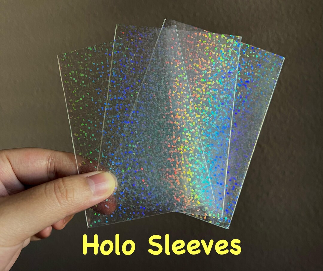 100 Glitter Holographic Sleeves | Pokemon Lorcana Magic the Gathering ...