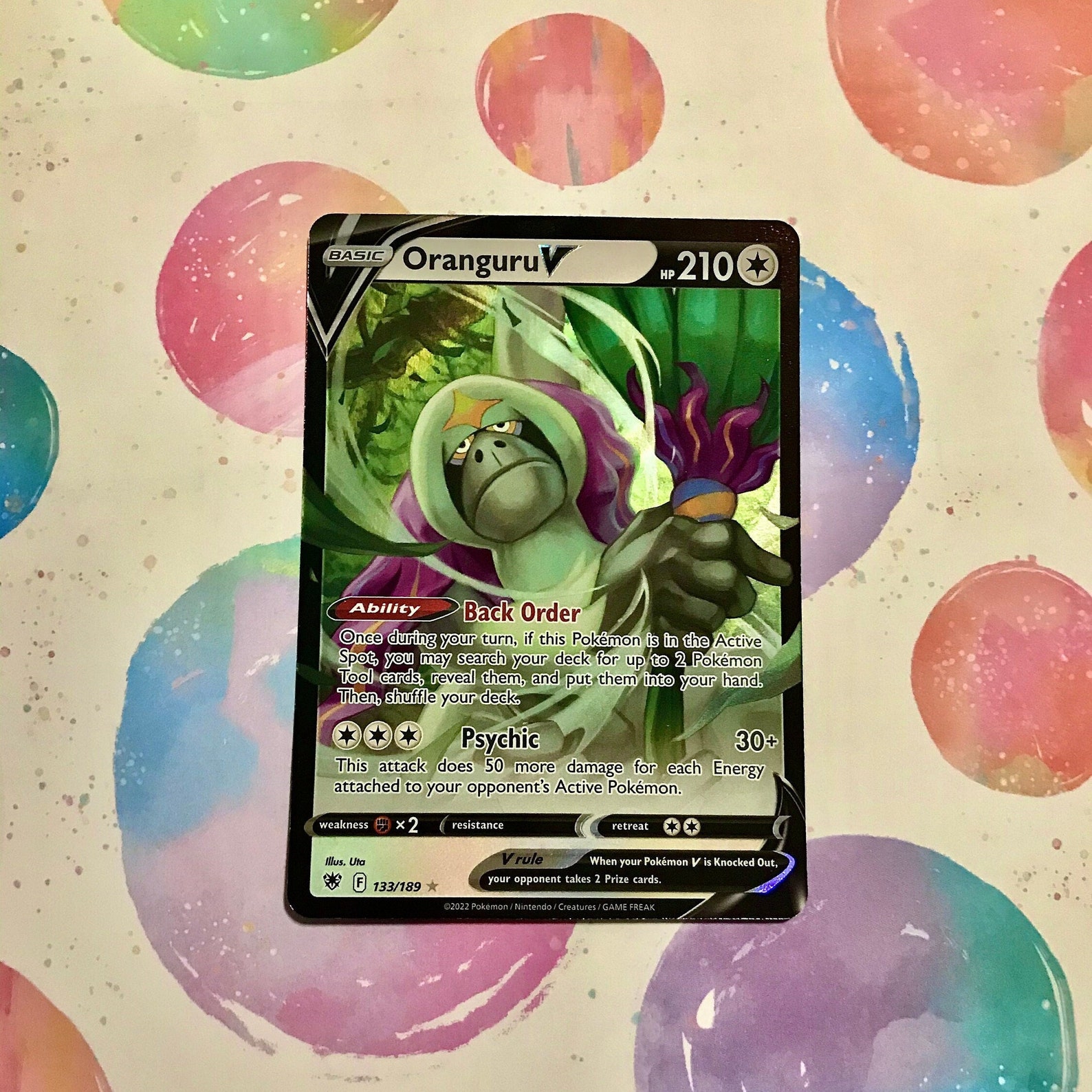 Oranguru V Ultra Rare Pokemon Card Astral Radiance Real Authentic ...