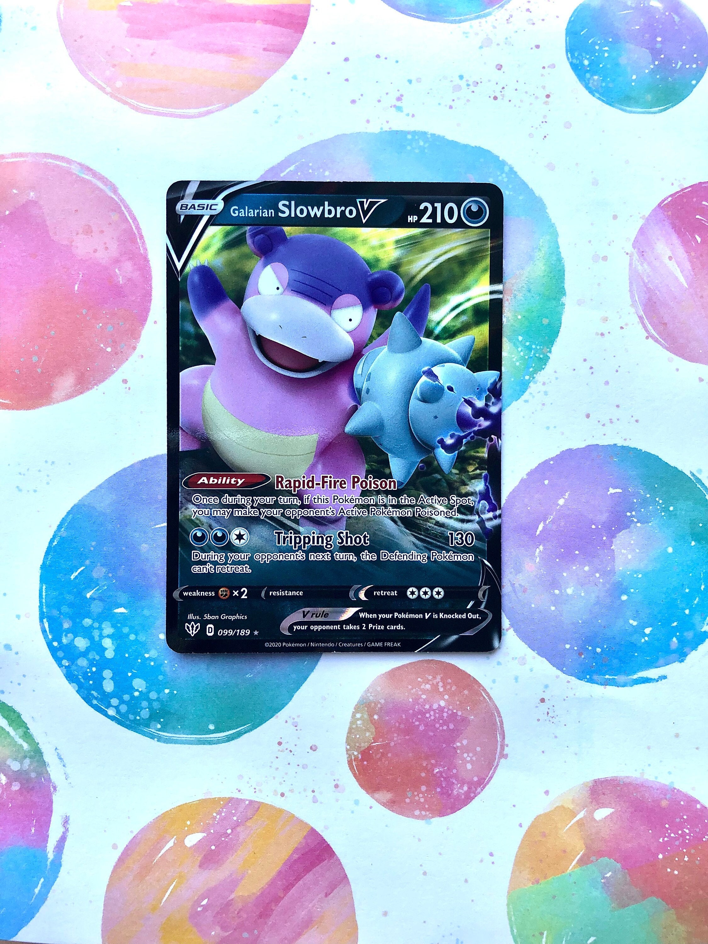 Pokemon Galarian Slowbro V Ultra Rare Pokemon Card Darkness Ablaze Real Authentic - Etsy