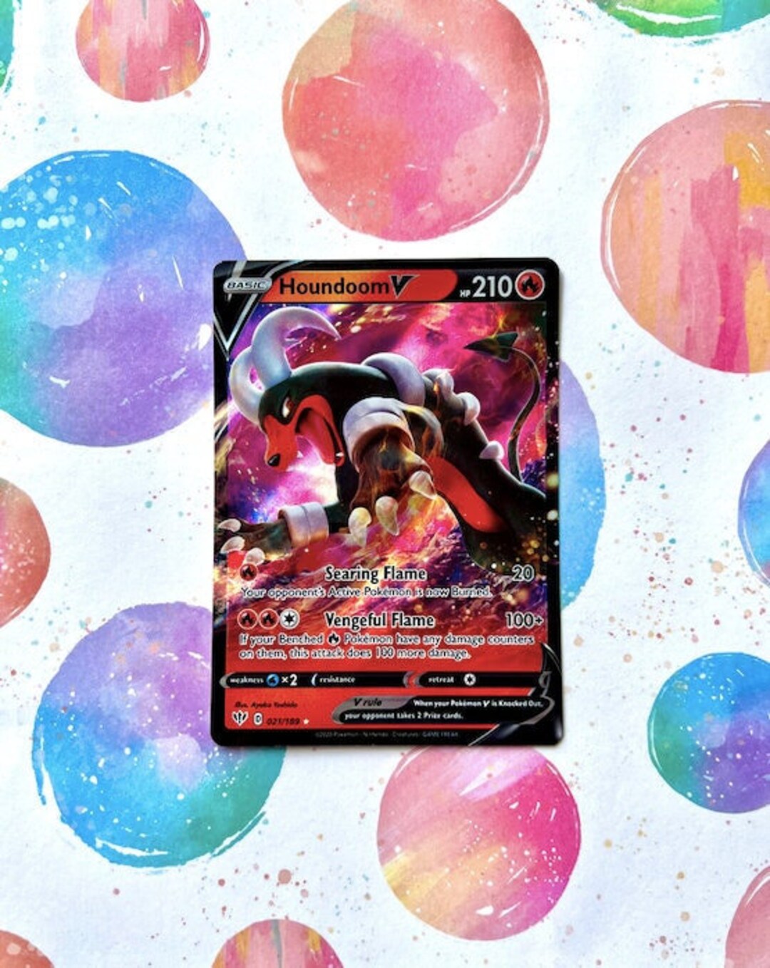 Pokemon Houndoom V Darkness Ablaze Ultra Rare Card Real Authentic - Etsy