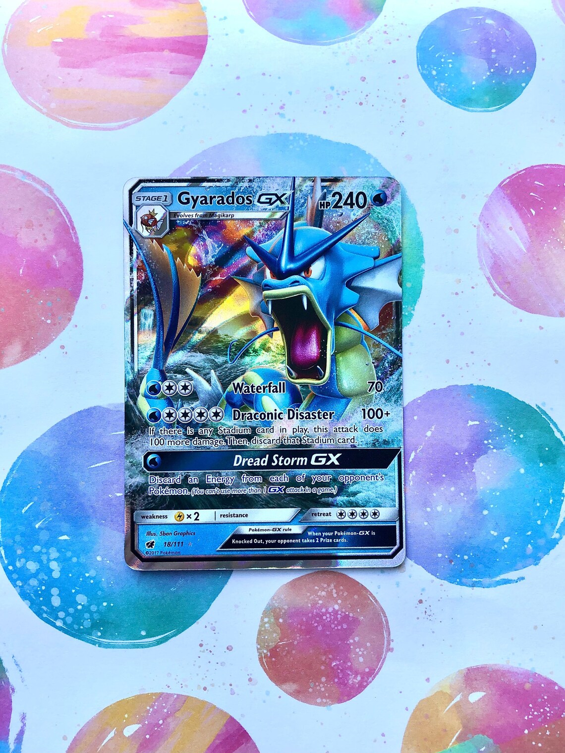 Pokemon Card Gyarados GX Ultra Rare Real Authentic - Etsy