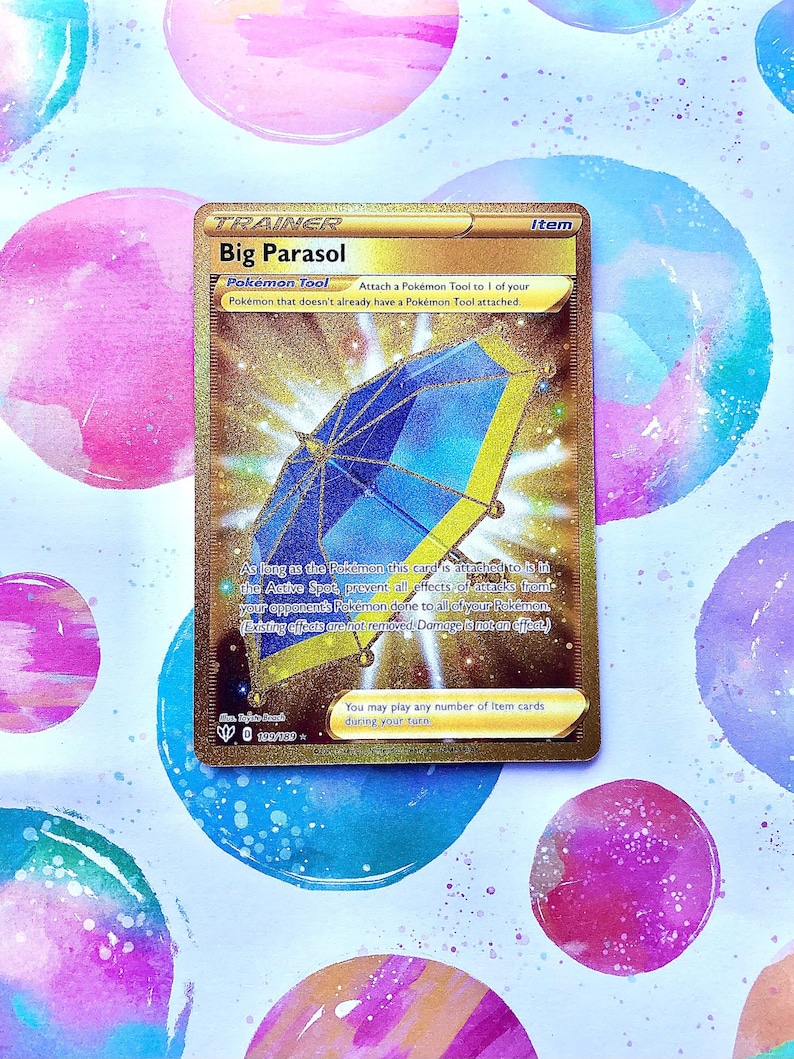 Pokemon Big Parasol Gold Secret Rare Ultra Rare Card Darkness - Etsy