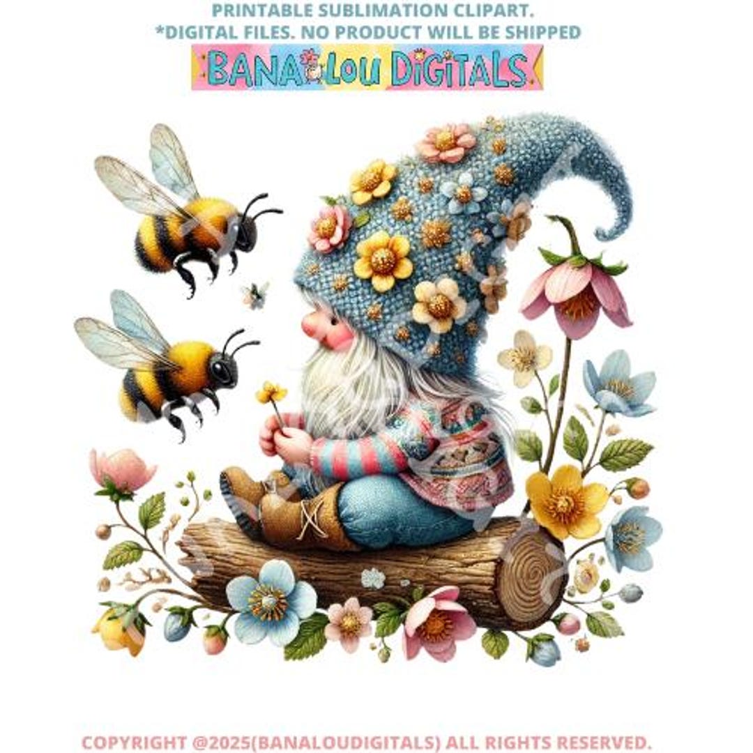 Spring Gnome Clipart, Cute Gnome Clipart, Gnome Images, Gnome Clipart ...