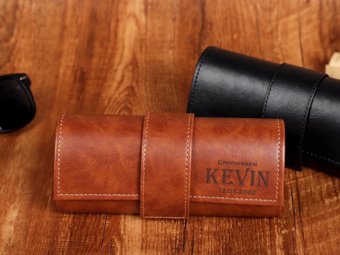Personalized Leather Glasses Case, Sunglasses Case Eyeglasses Case ...