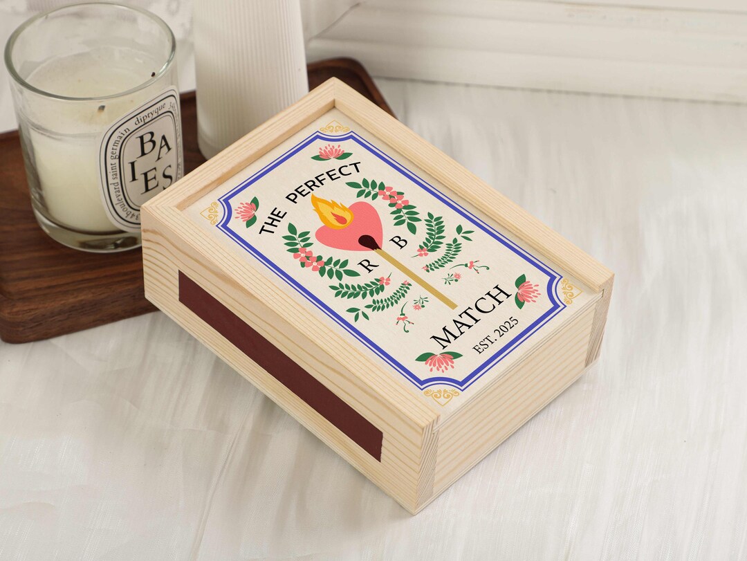 Custom Couples Matchbox,personalized New Couple Gifts Wooden Matchbox ...