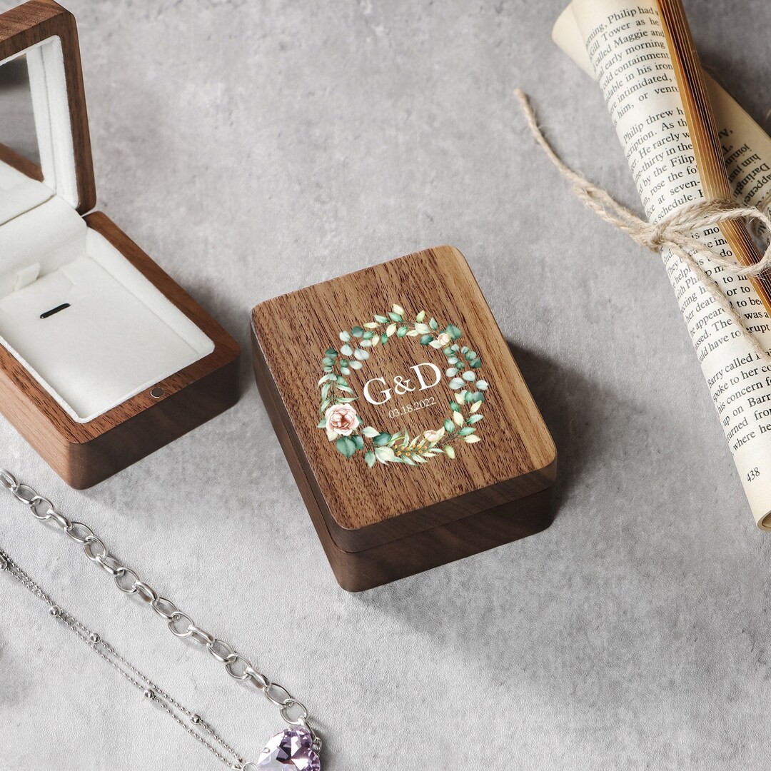 Personalized Jewelry Box, Wedding Necklace Box, Wood Necklace Box ...