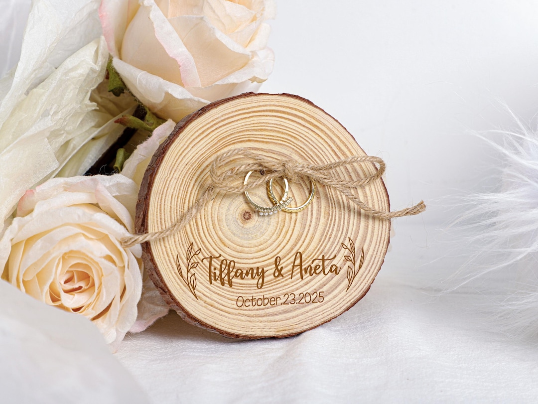 Custom Tree Stump Ring Bearer, Engagement Ring Box for Wedding Ceremony ...