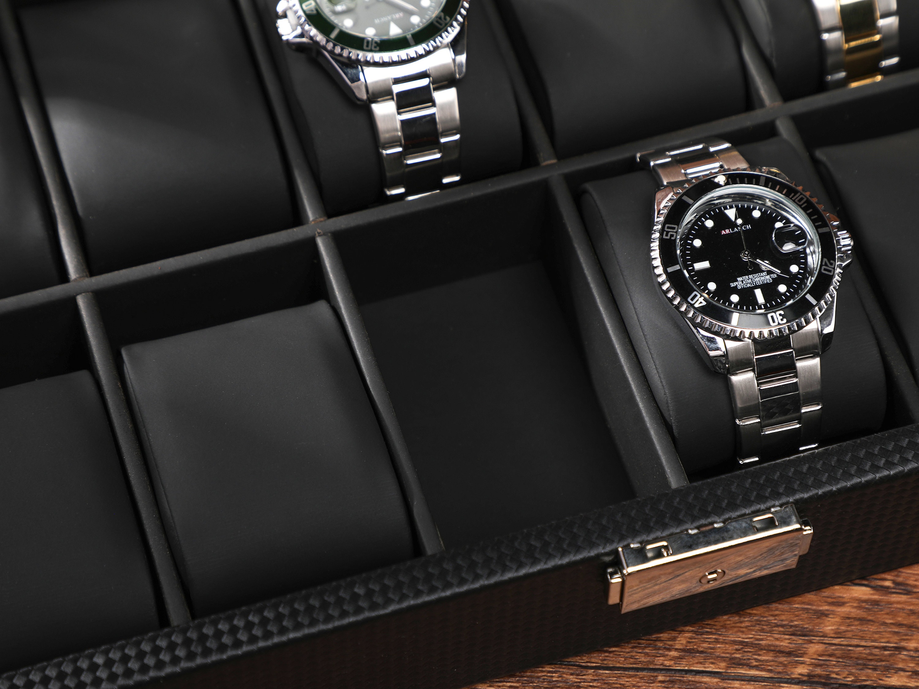 Custom Watch Organizer Custom Text Watch Organizer Black - Etsy UK