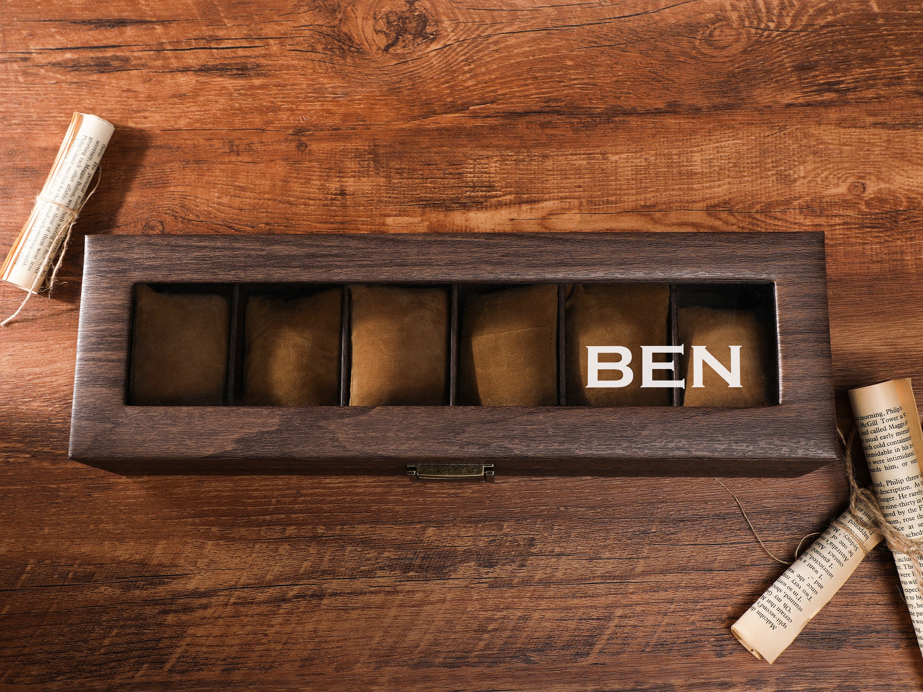 Personalized Watch Storage Case Wood Grain Custom Watch - Etsy UK