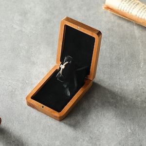 Thin Ring Box, Rotating Engagement Ring Box, Personalized Ring Box ...