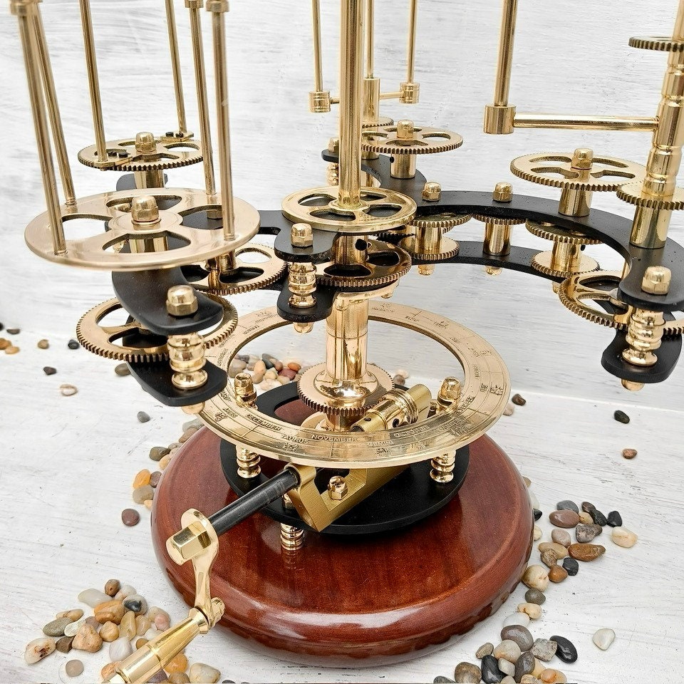 Handmade Orrery Displaying Inner Planets for Celestial Enthusiasts Hand ...