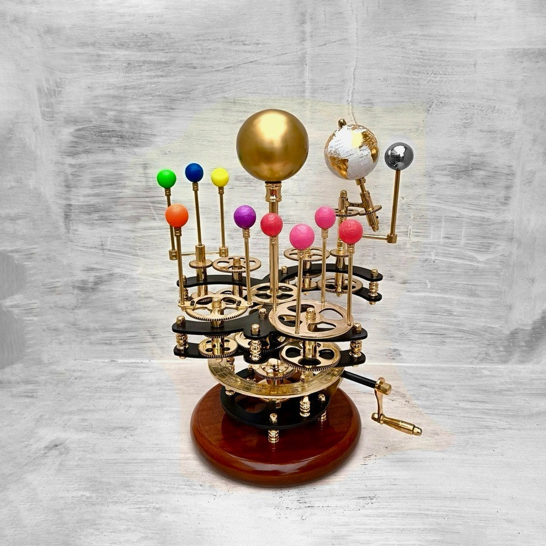 Handmade Orrery Displaying Inner Planets for Celestial Enthusiasts Hand ...