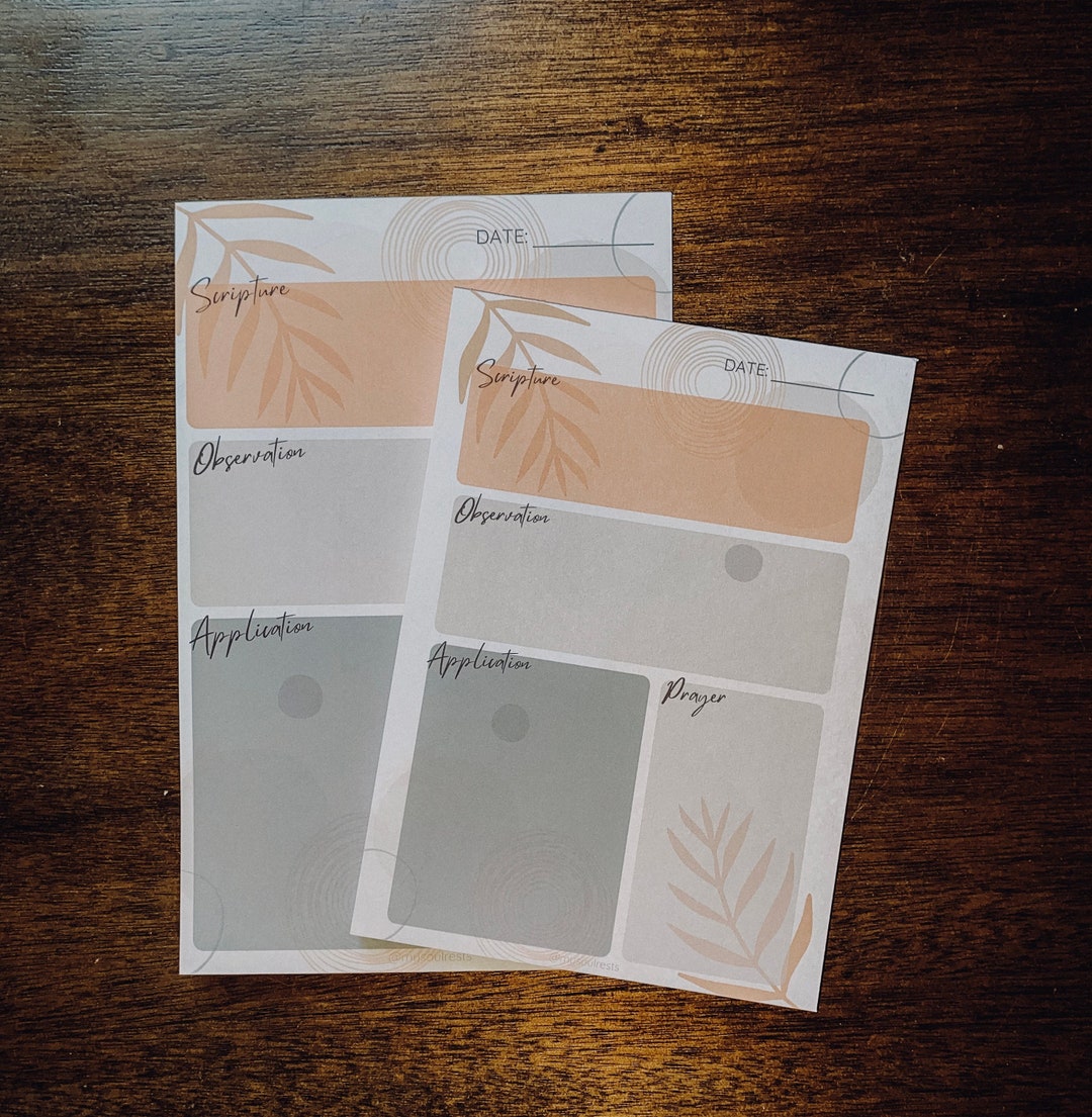 Bible Study Notepad Scripture Notepad Prayer Notepad Notepad the Boho ...