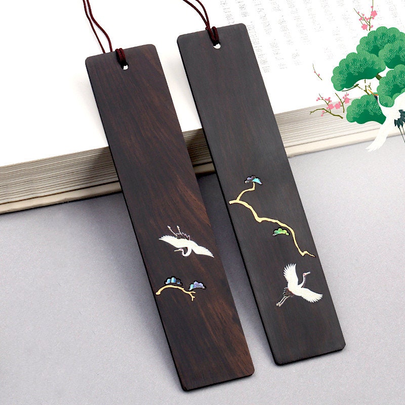 Rustic Bookmarks Wooden Japan Design Slim High Quality Ancient Bookmark ...