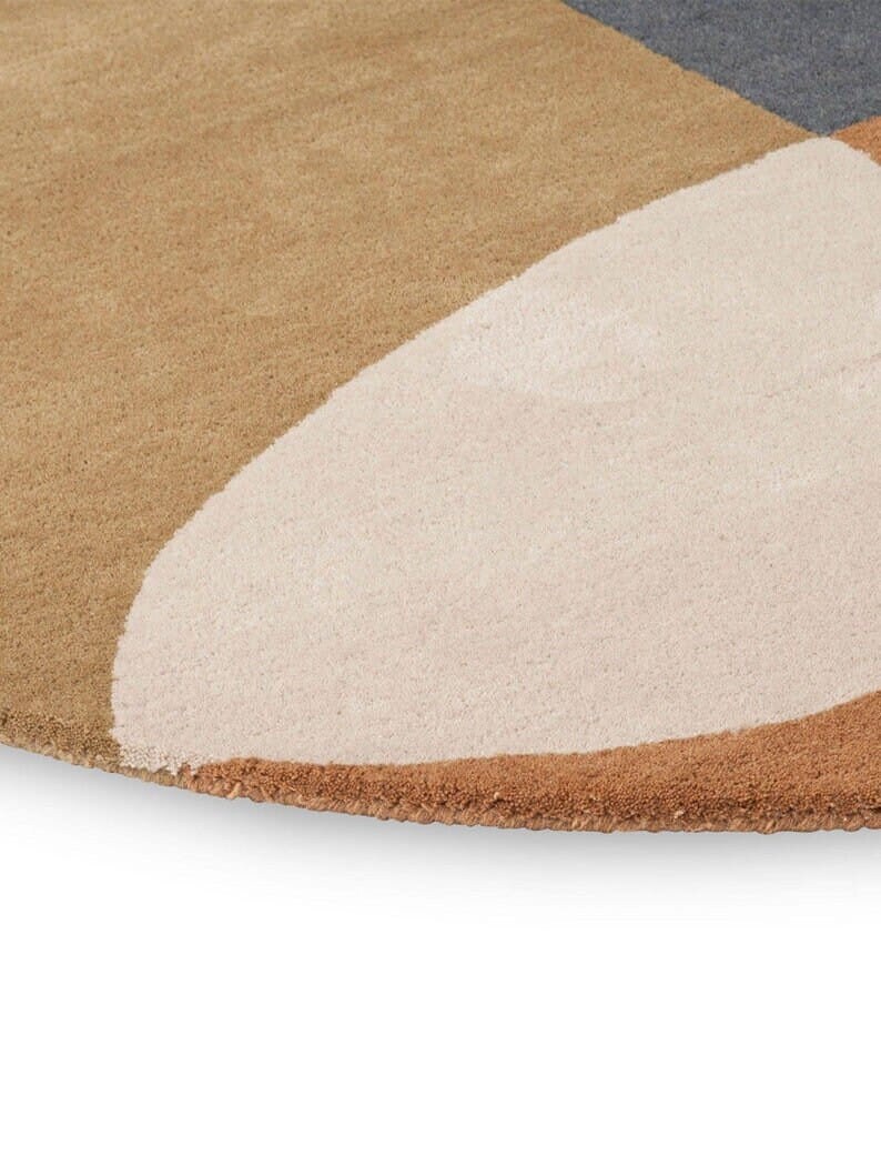 Handmade Oval Irregular Shape Hand Tufted Rug 100% Woolen Rug 2x3 3x5 ...