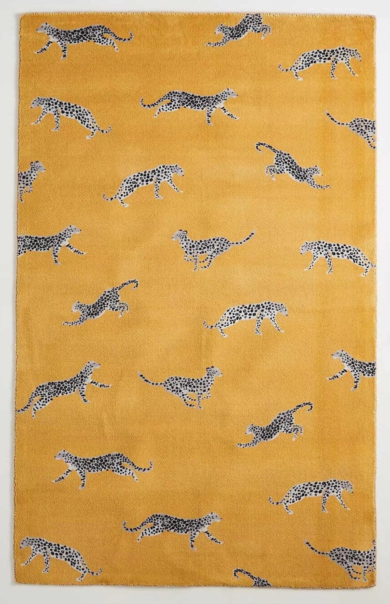 Leopard Area Rug, Animal Print Rug, Green Area Rug Carpet, Hand Tufted ...