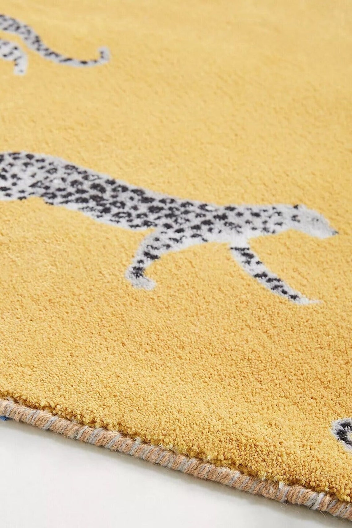 Leopard Area Rug, Animal Print Rug, Green Area Rug Carpet, Hand Tufted ...