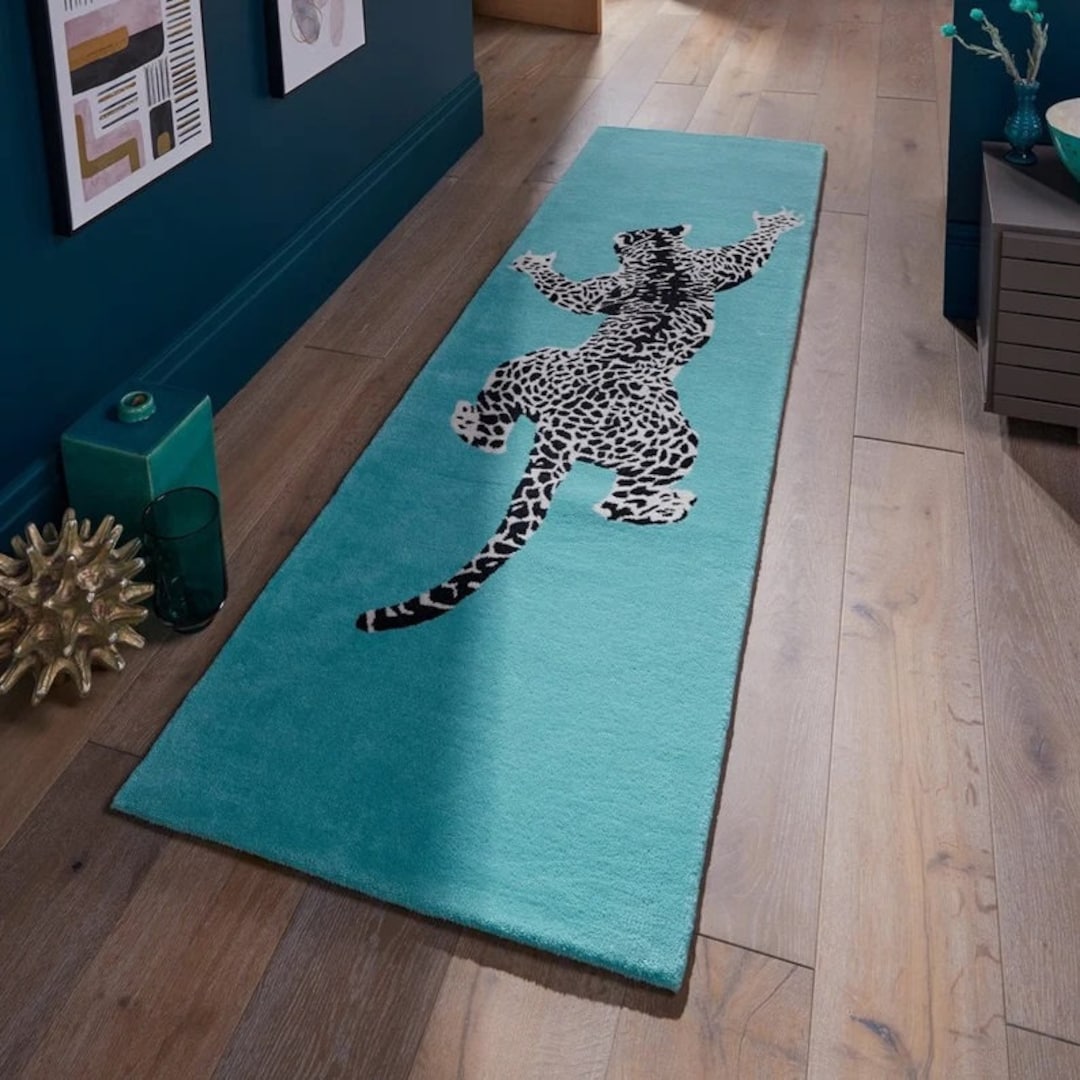 Leopard Area Rug Animal Print Rug Green Area Rug Carpet - Etsy