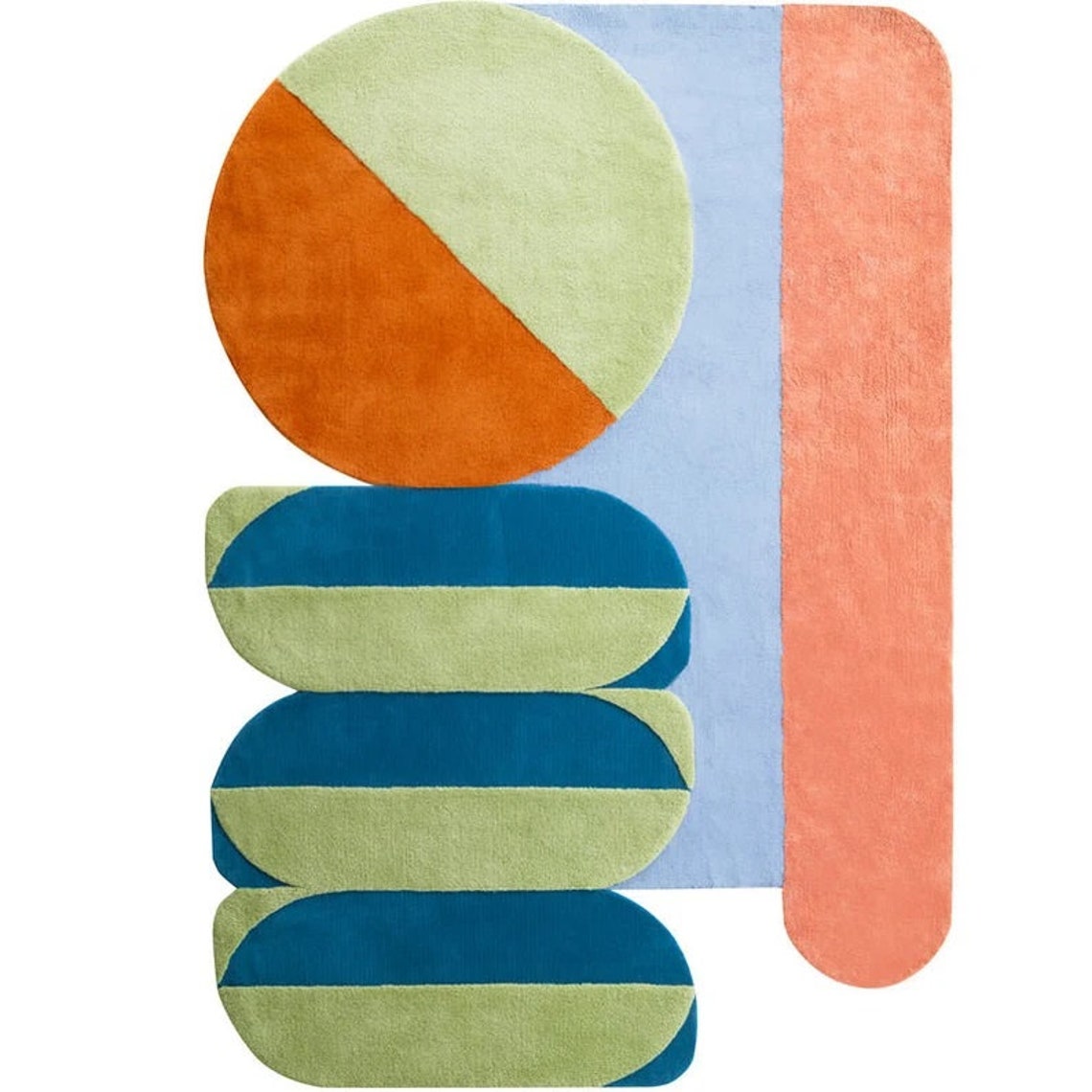 Oval Rug Mid Century Rug Colorful 5x8 Large Oval Rug Rug for Bedroom ...