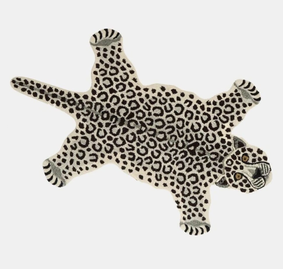 Leopard Design Rug,animal Print Rug,climbing Leopard Area Rug,100% ...