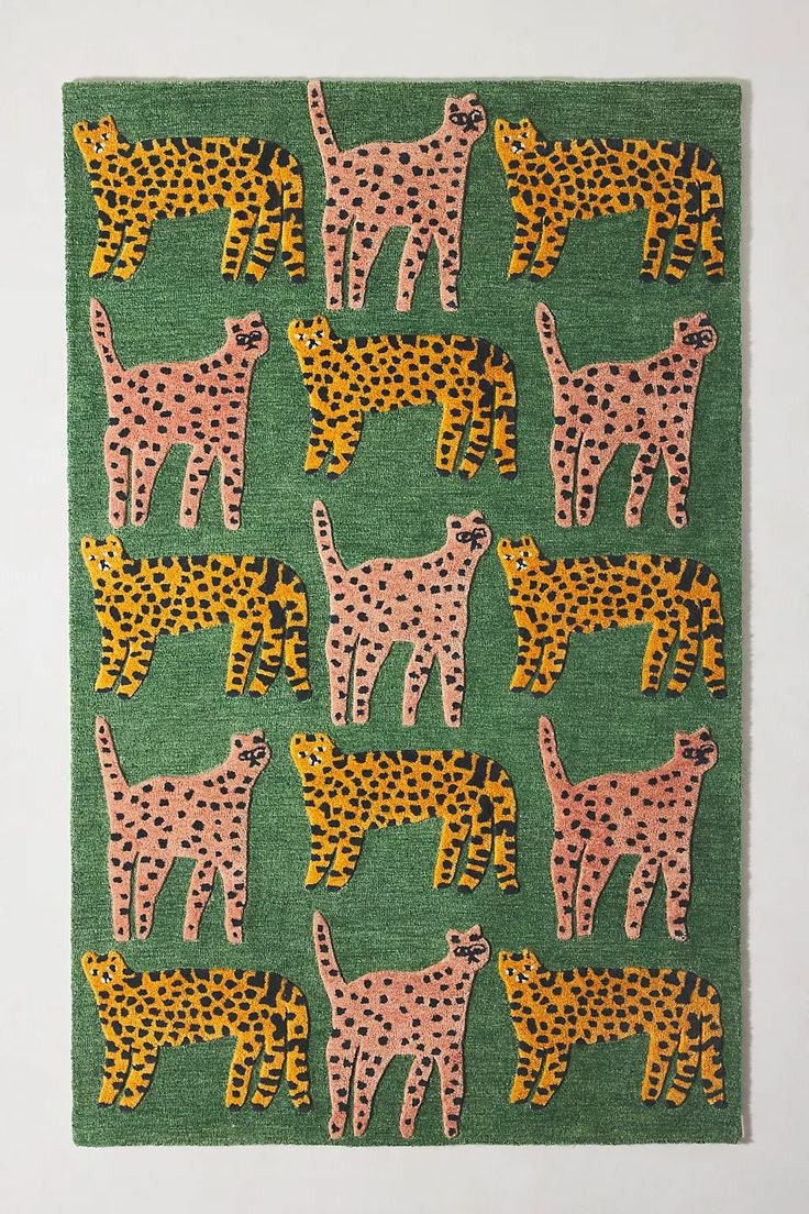 LEOPARD DESIGN RUG Leopard Hand Tufted, Leopard Skin Carpet, Animal ...